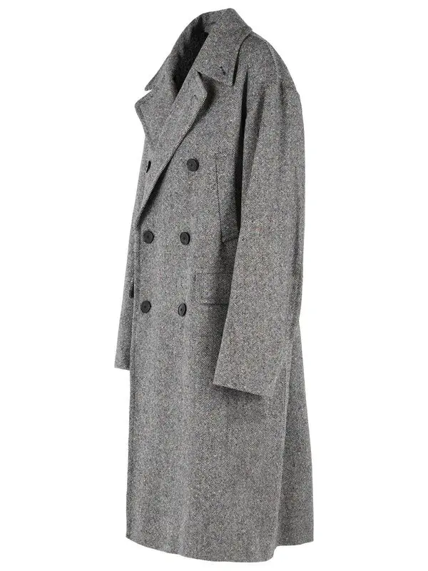 Dries Van Noten Grey Wool Coat - Gray