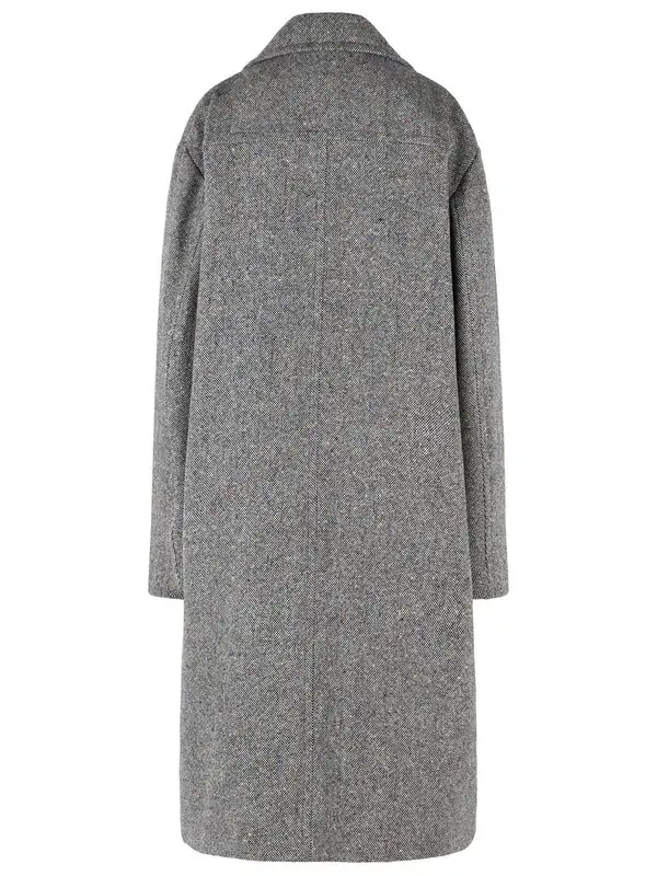 Dries Van Noten Grey Wool Coat - Gray