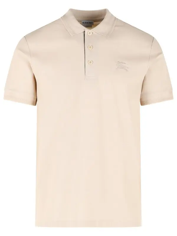 Burberry Eddie Ekd' Beige Cotton Polo Shirt - Cream