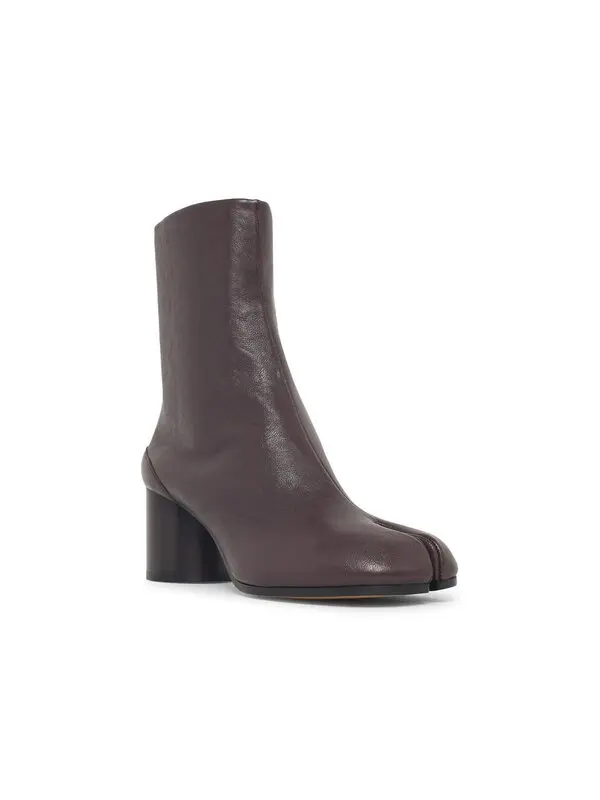 MAISON MARGIELA Tabi Leather Ankle Boots - Brown