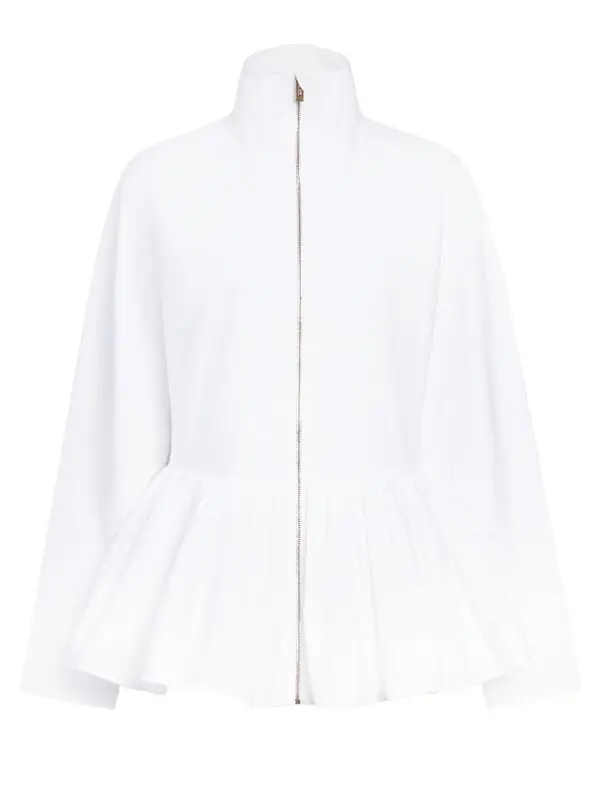 Alaïa Peplum Jacket - White