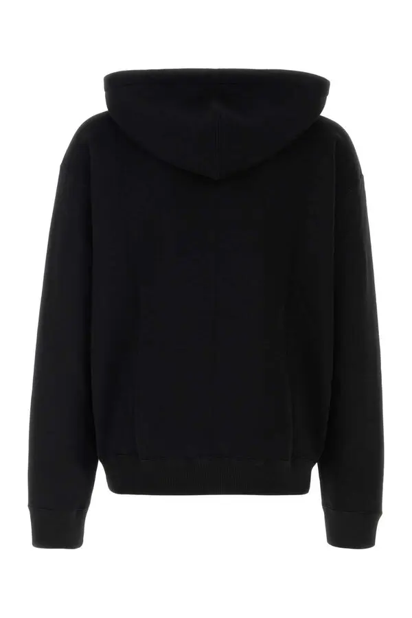 JIL SANDER Cotton Full Zip Hoodie - Black