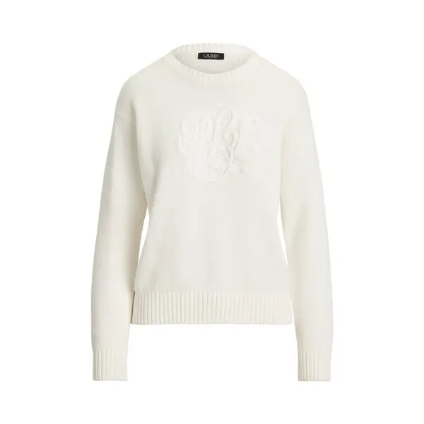 Ralph Lauren Embroidered-logo Combed Cotton Sweater