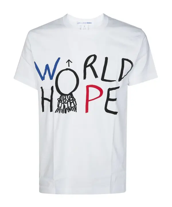 Comme Des Garçons Crew Neck Short-sleeved T-shirt - White