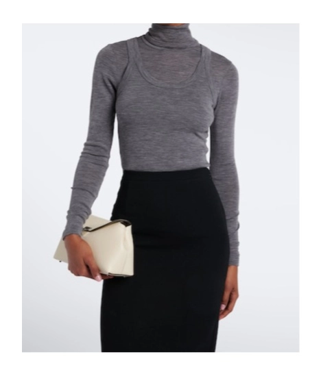 RÓHE Wool Jersey Turtleneck Top