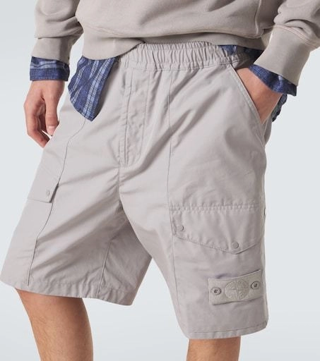 Stone Island Ghost Cotton Canvas Cargo Shorts