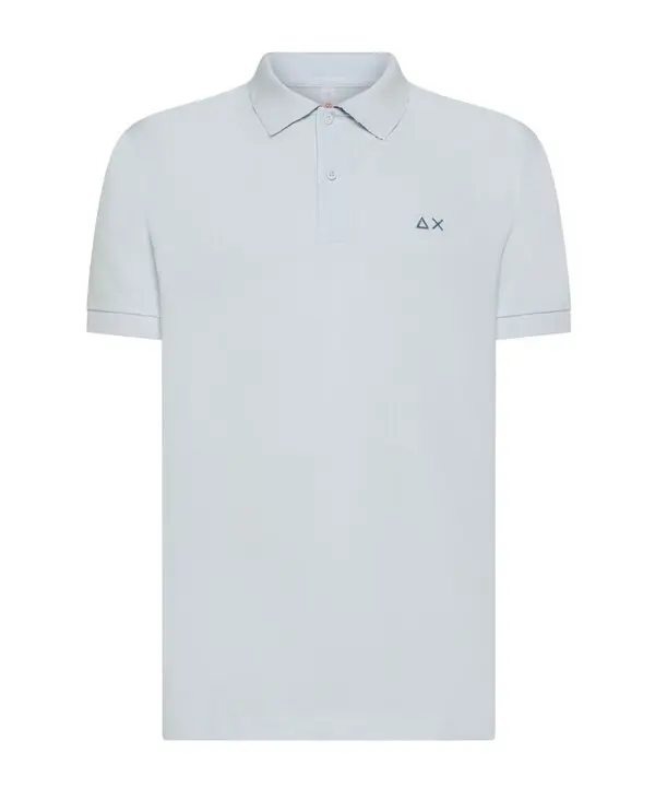 SUN 68 Logo Piqué Polo Shirt - White