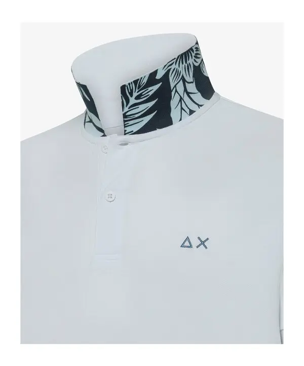 SUN 68 Logo Piqué Polo Shirt - White