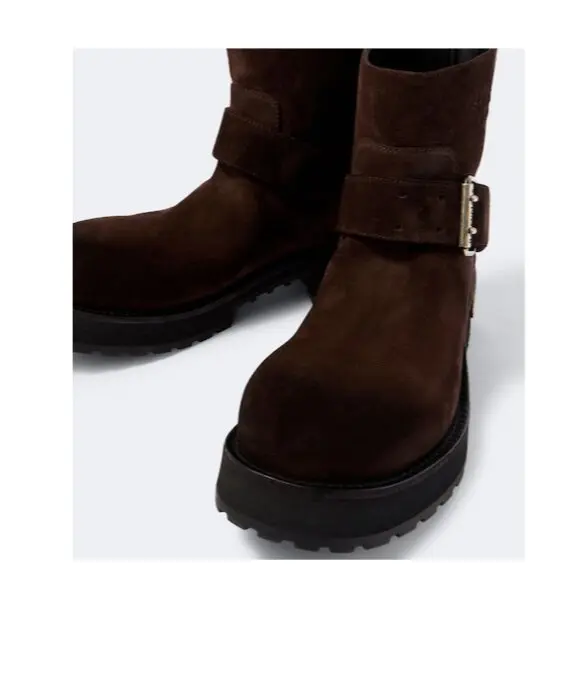 Balenciaga Venom Suede Biker Boots