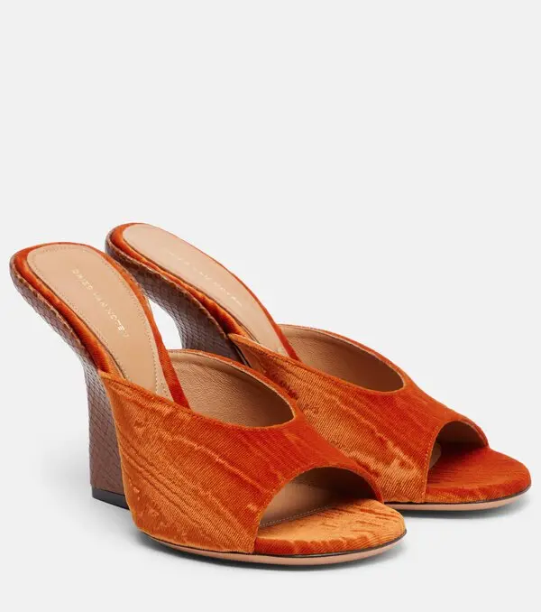 Dries Van Noten Velvet High-heeled Sandals