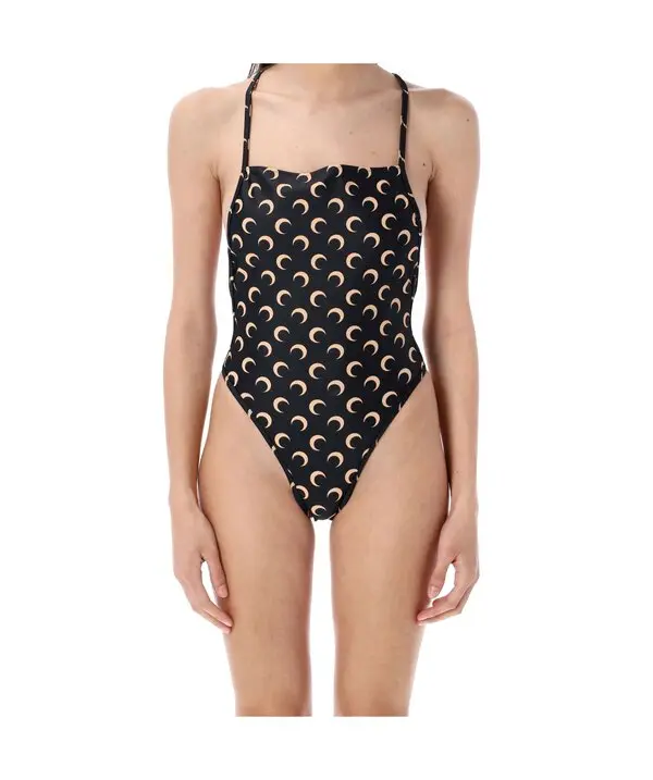 MARINE SERRE Jersey One Piece Swimsuit