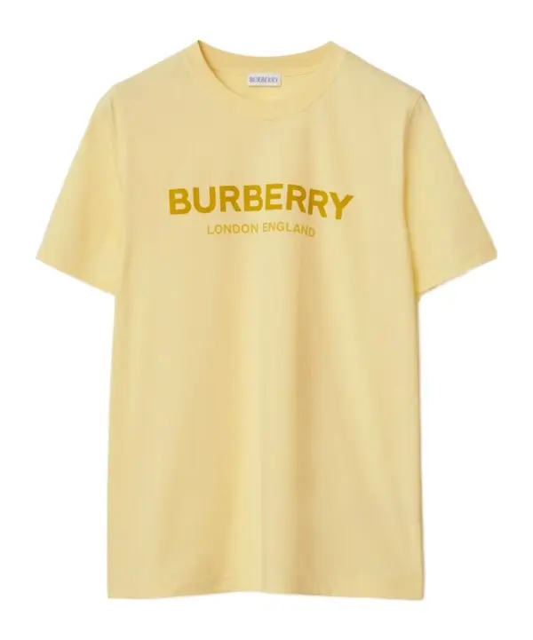 Burberry Logo Cotton T-shirt - Icing Lemon Color