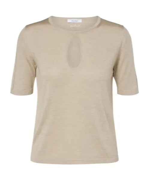 Max Mara Valido Silk And Cashmere Top - Beige