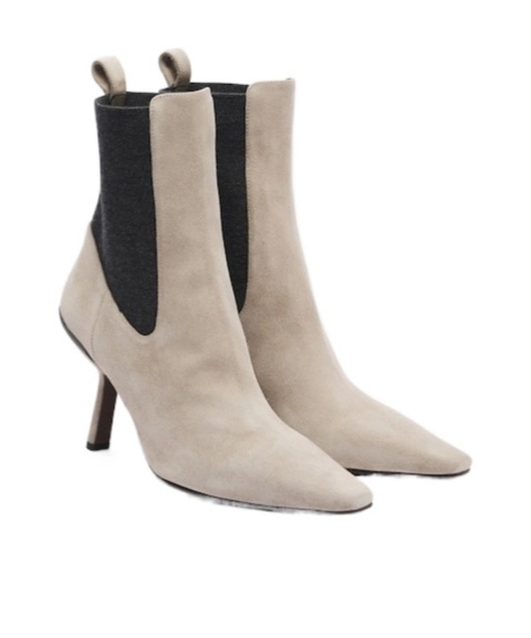 Brunello Cucinelli Monili Suede Chelsea Boots