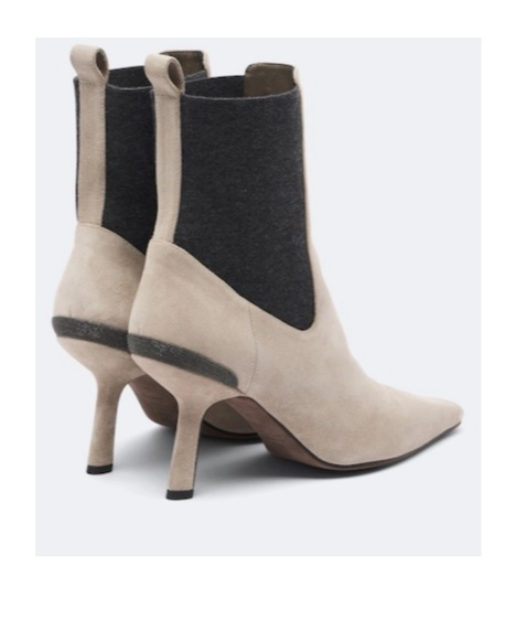 Brunello Cucinelli Monili Suede Chelsea Boots