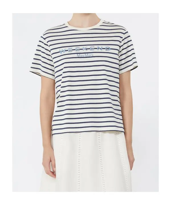 Max Mara Wkdbora Embroidered Stripe T-shirt