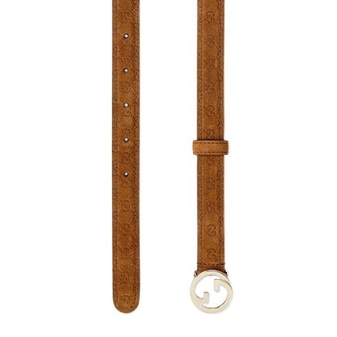 Gucci Blondie Thin Belt - Brown