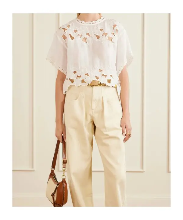 Isabel Marant Étoile Relda" Cropped Top With Floral Openwork
