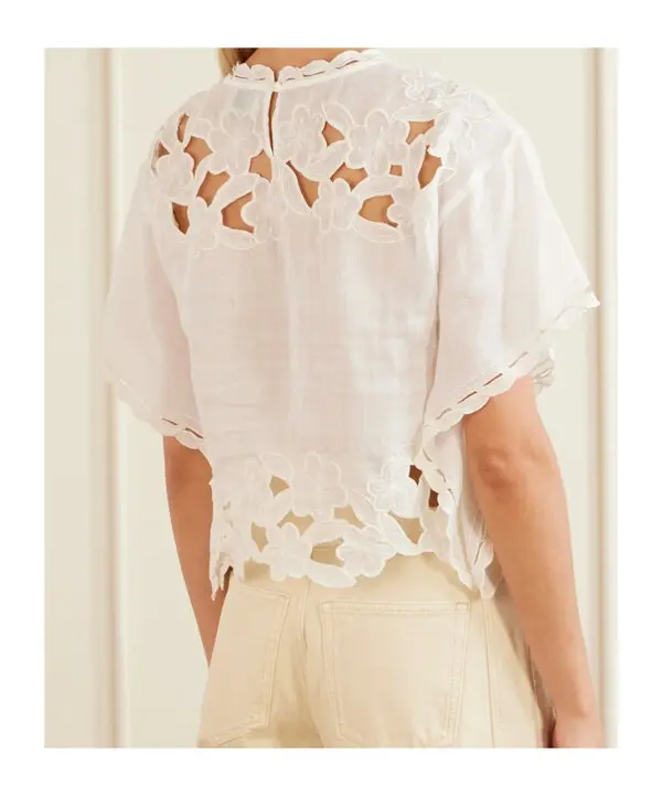 Isabel Marant Étoile Relda" Cropped Top With Floral Openwork