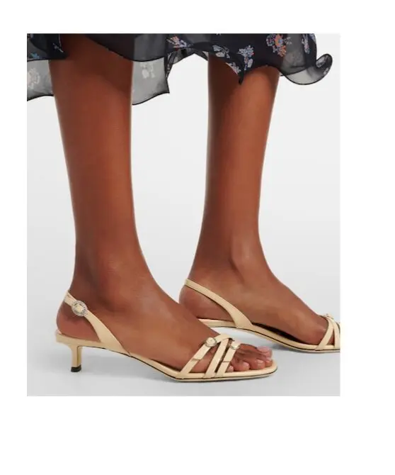 JIMMY CHOO Patent Leather Slingback Sandals