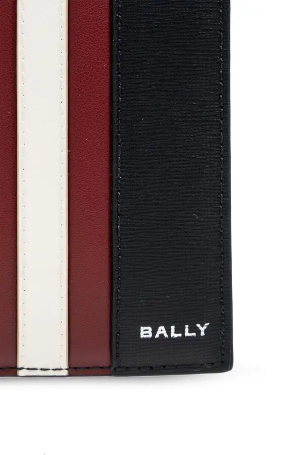 Bally Logo Plaque Striped Bi-fold Wallet