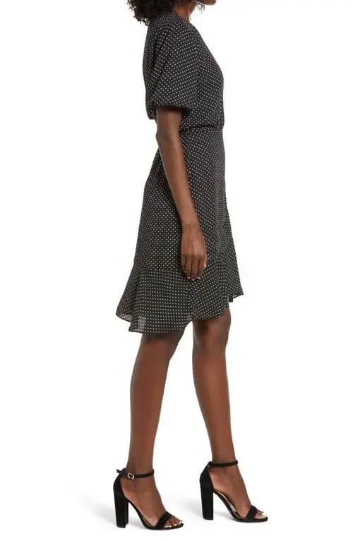 Sam Edelman Ruched Polka Dot Dress