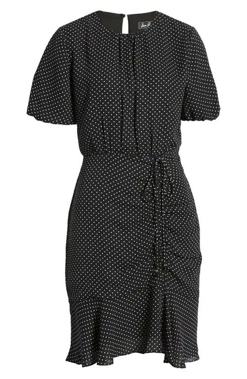 Sam Edelman Ruched Polka Dot Dress