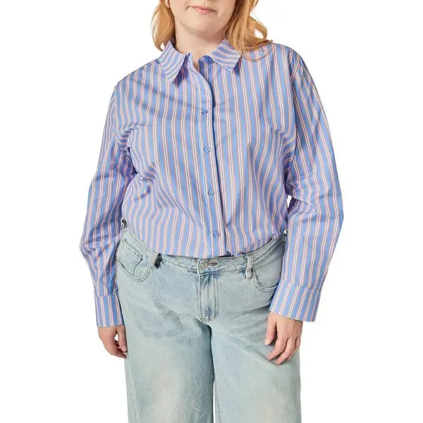 English Factory Striped Cotton Shirt