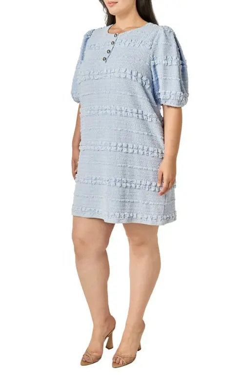 English Factory Smocked Minidress - Powder Blue