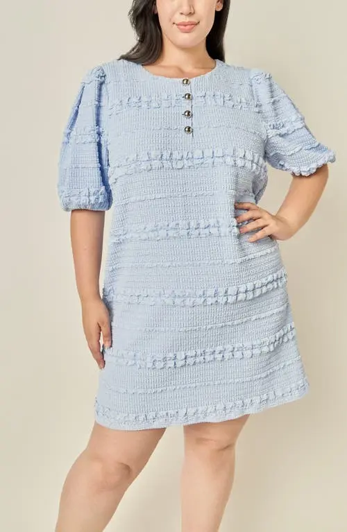 English Factory Smocked Minidress - Powder Blue
