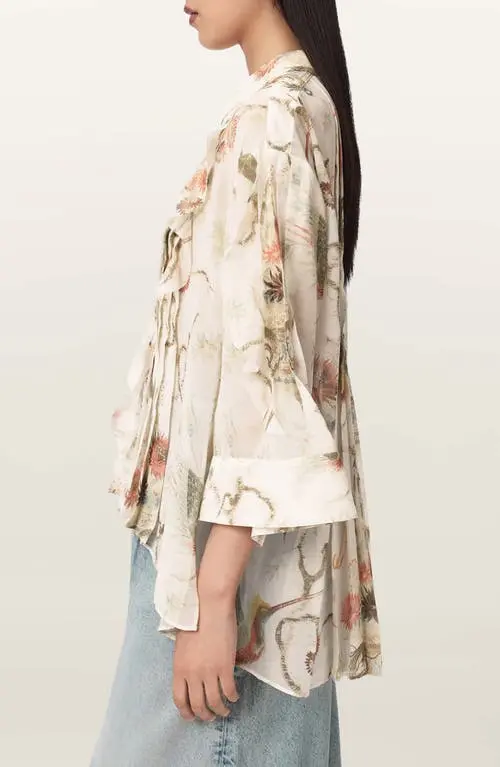 ALLSAINTS Minna Ruffle Pleated Shirt