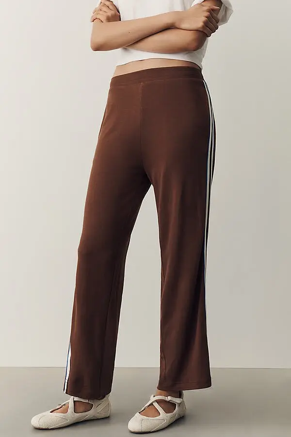 Daily Practice Sport Stripe Track Pants - Chocolate