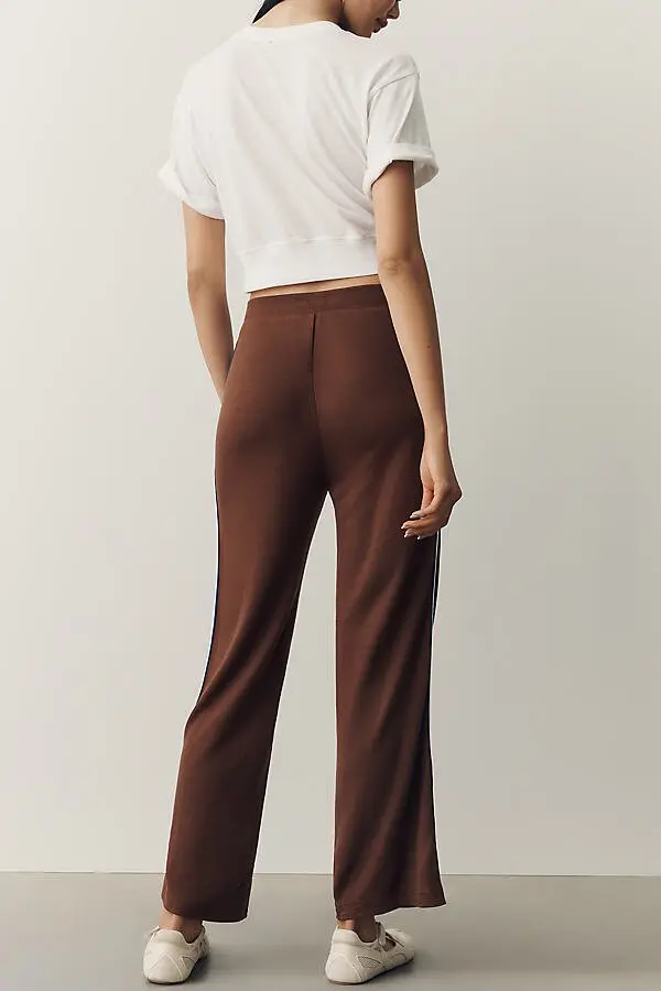 Daily Practice Sport Stripe Track Pants - Chocolate