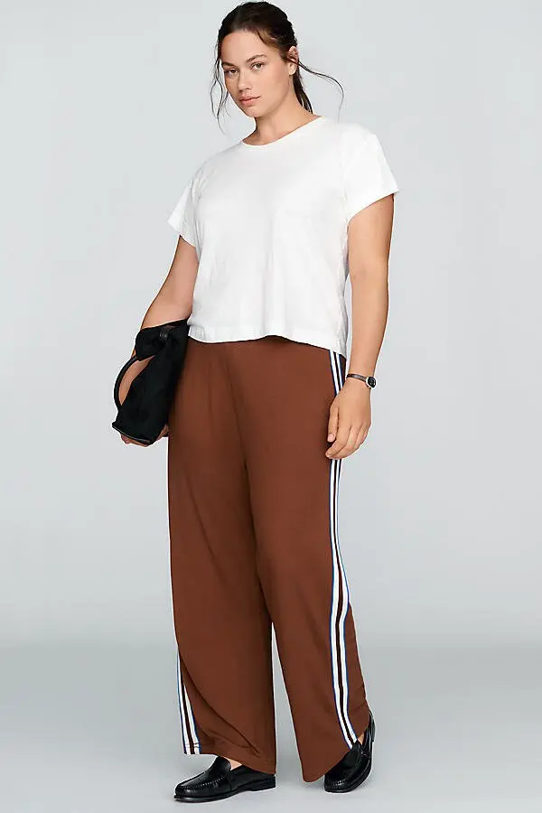 Daily Practice Sport Stripe Track Pants - Chocolate