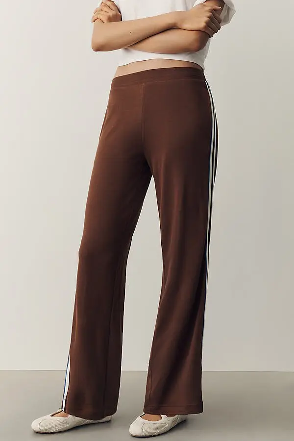 Daily Practice Sport Stripe Track Pants - Chocolate