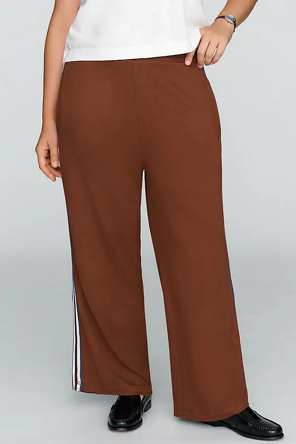 Daily Practice Sport Stripe Track Pants - Chocolate