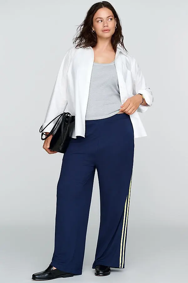 Daily Practice Sport Stripe Track Pants - Navy