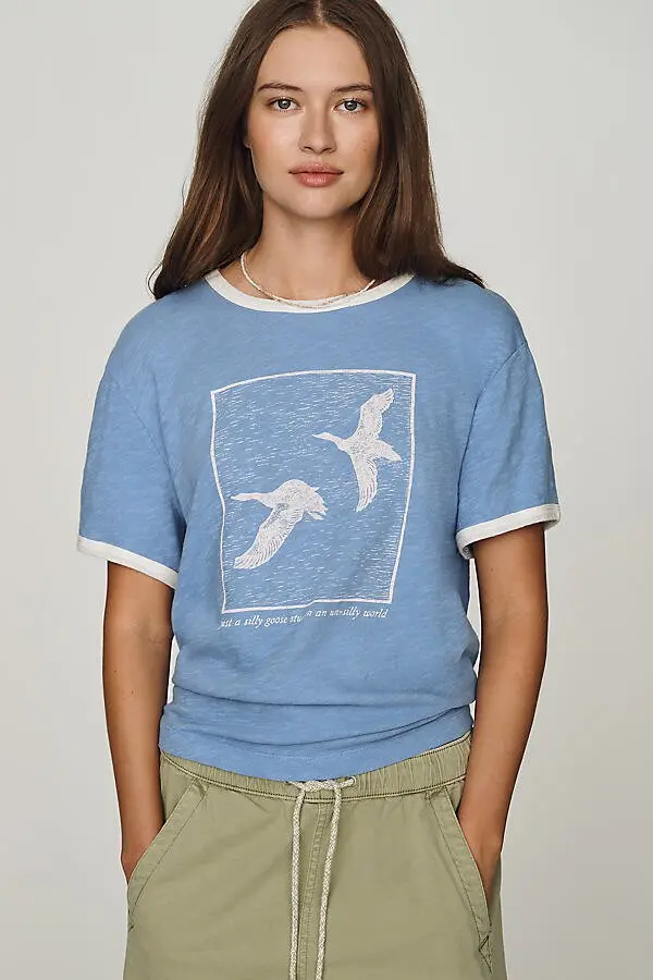 PILCRO Cotton Heritage Ringer T-shirt