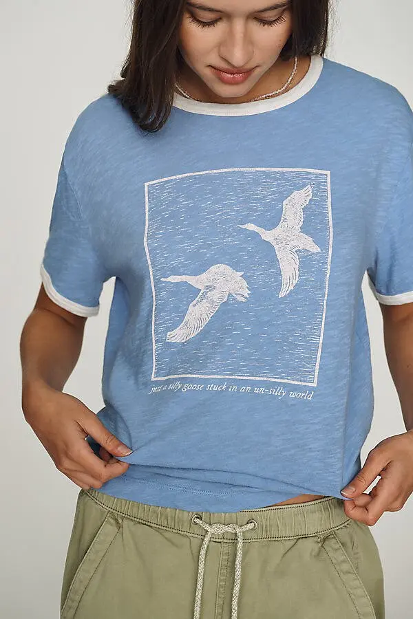 PILCRO Cotton Heritage Ringer T-shirt