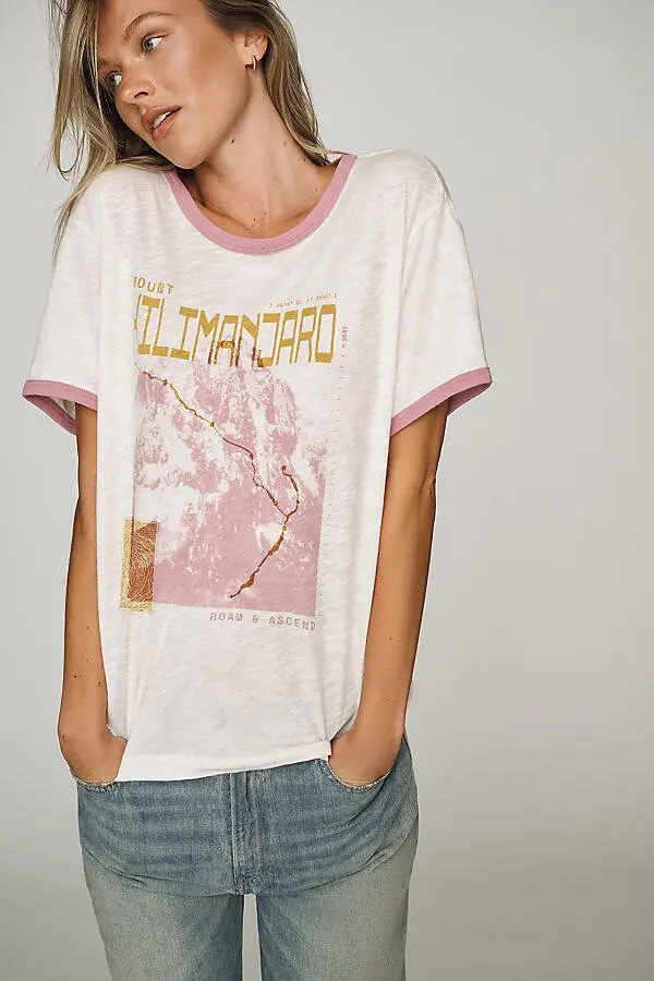 PILCRO Cotton Heritage Ringer Tee