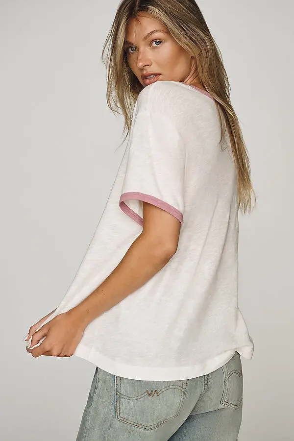 PILCRO Cotton Heritage Ringer Tee