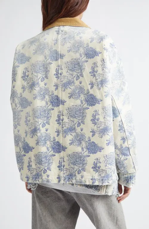 R13 Relaxed Floral Chore Jacket