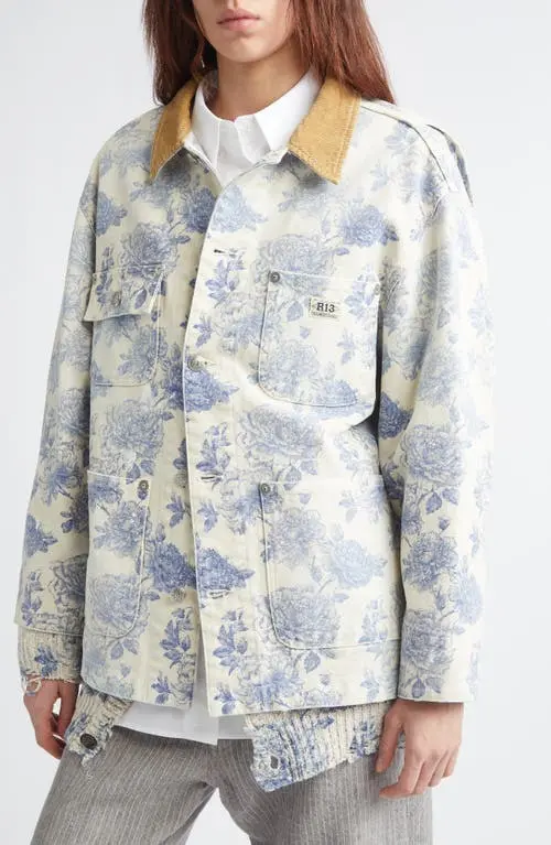 R13 Relaxed Floral Chore Jacket
