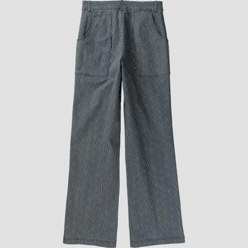BACKCOUNTRY Venture Wide Leg Pant - Midnight Blue Micro Stripe