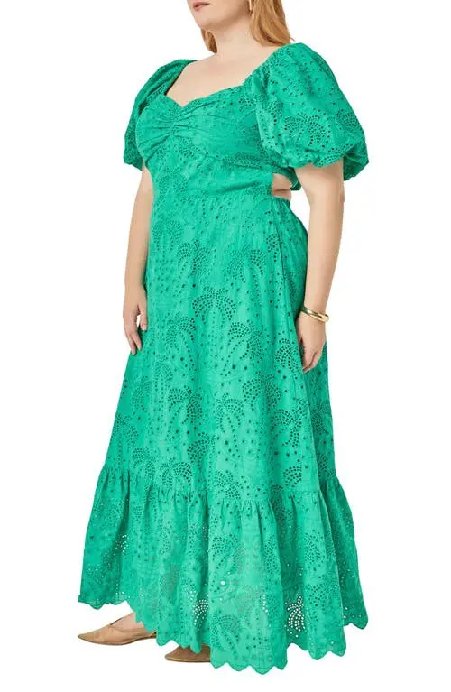 English Factory Embroidered Eyelet Resort Maxi Dress