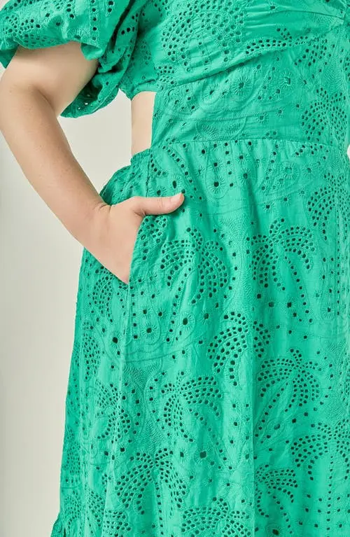 English Factory Embroidered Eyelet Resort Maxi Dress