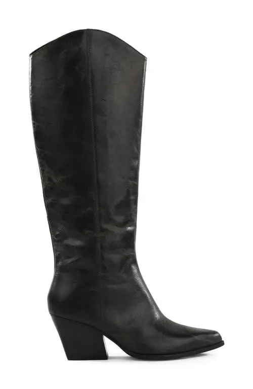 Seychelles Begging You Distress Knee High Boot - Charcoal