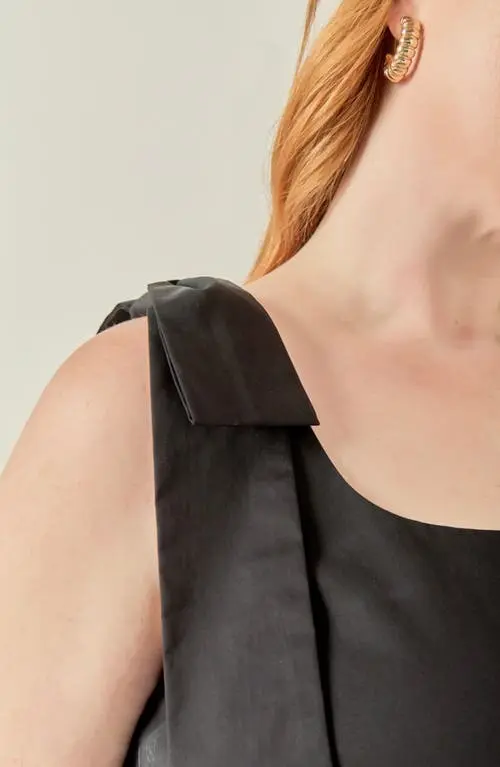 English Factory Bow Shoulder Sleeveless Minidress