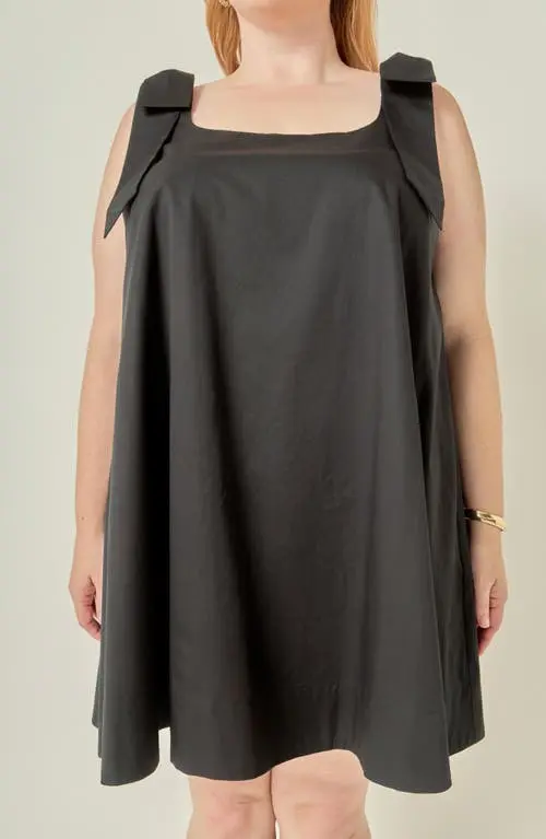 English Factory Bow Shoulder Sleeveless Minidress
