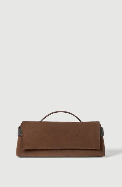 Brunello Cucinelli Suede Essence Clutch Bag